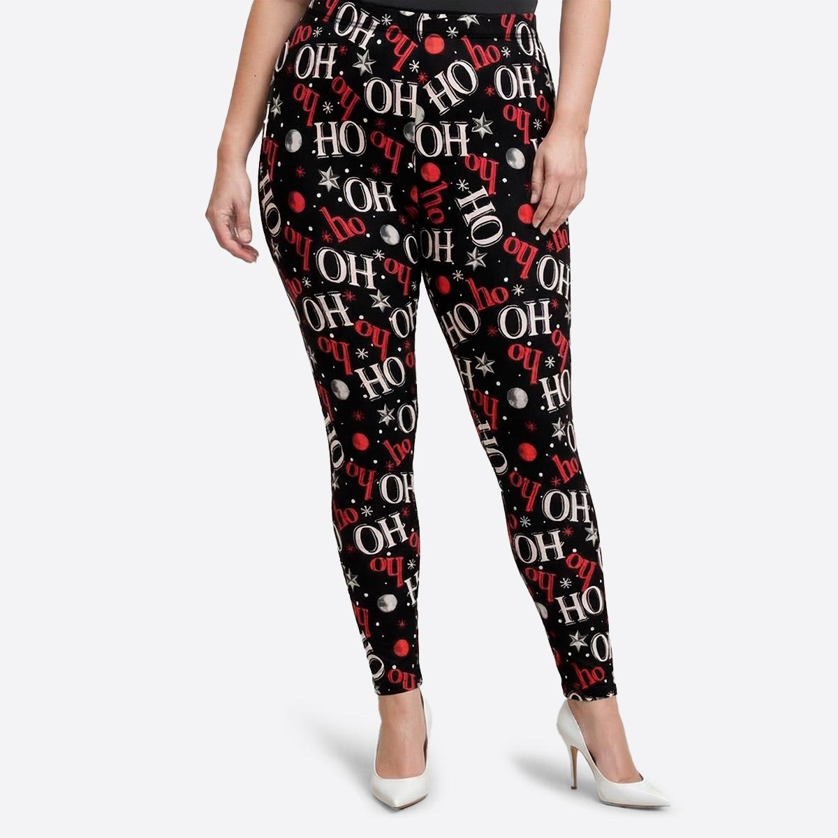 Click here for Plus Size Runway Ready Christmas HoHoHo Leggings prices